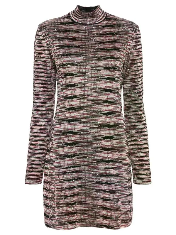 Missoni Sequin-embellished Zigzag Mini Dress - Pink
