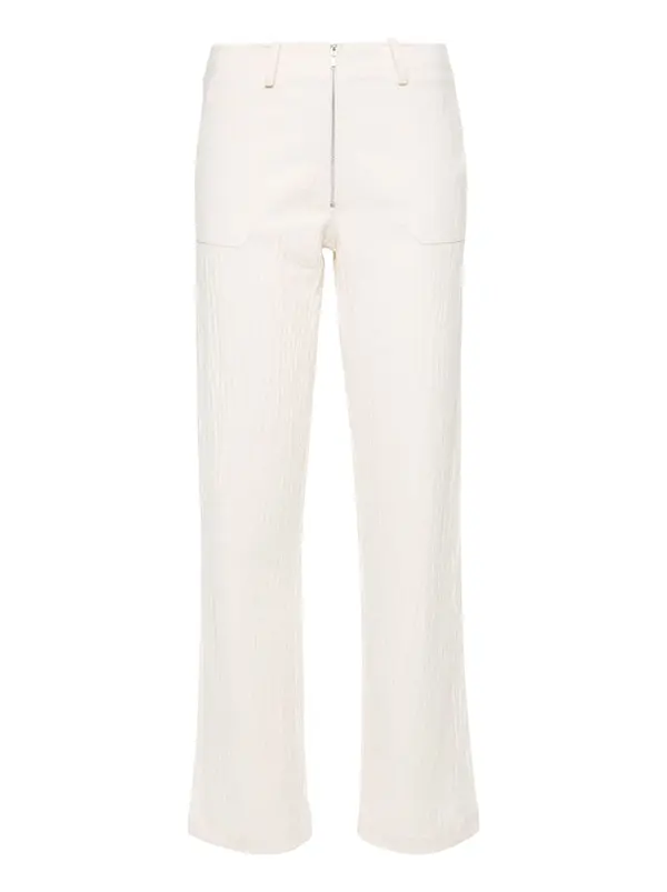 MUSIER PARIS Creased Tapered Trousers - Neutrals