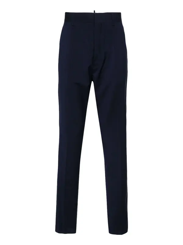 Dsquared2 Tapered Virgin Wool Trousers - Blue