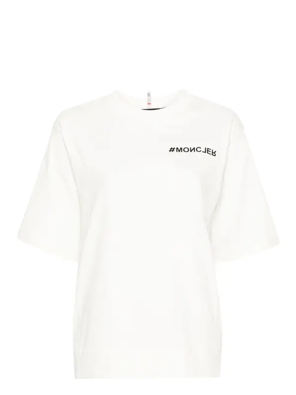 Moncler Logo-embossed Cotton T-shirt - White