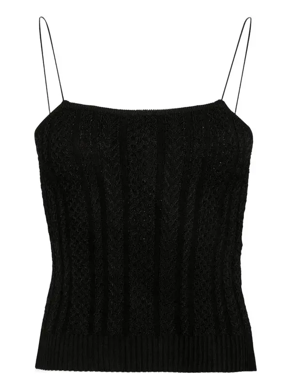 Jacquemus Le Haut Bella Cable-knit Top - Black