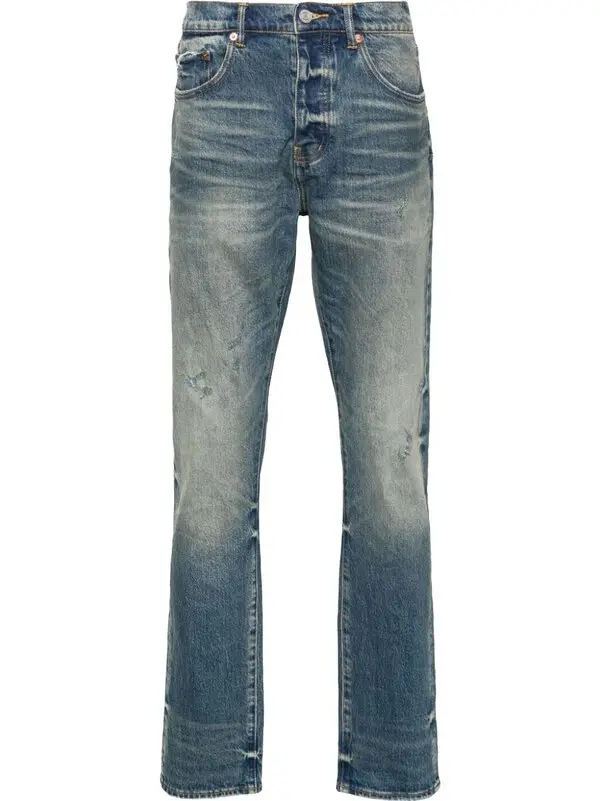 PURPLE BRAND P005 2 Year Dirty Fade Straight-leg Jeans - Blue