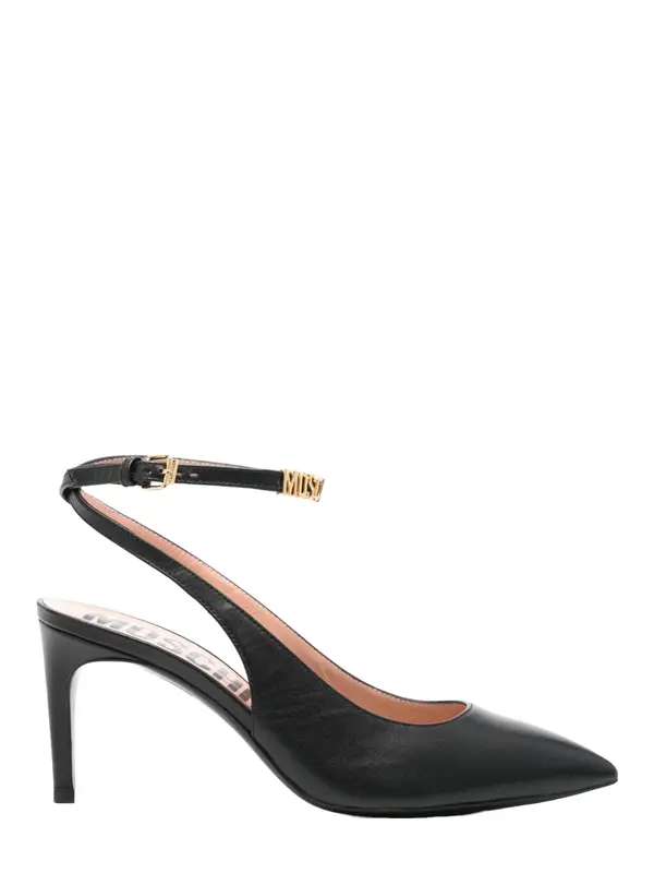 Moschino 80mm Leather Pumps - Black