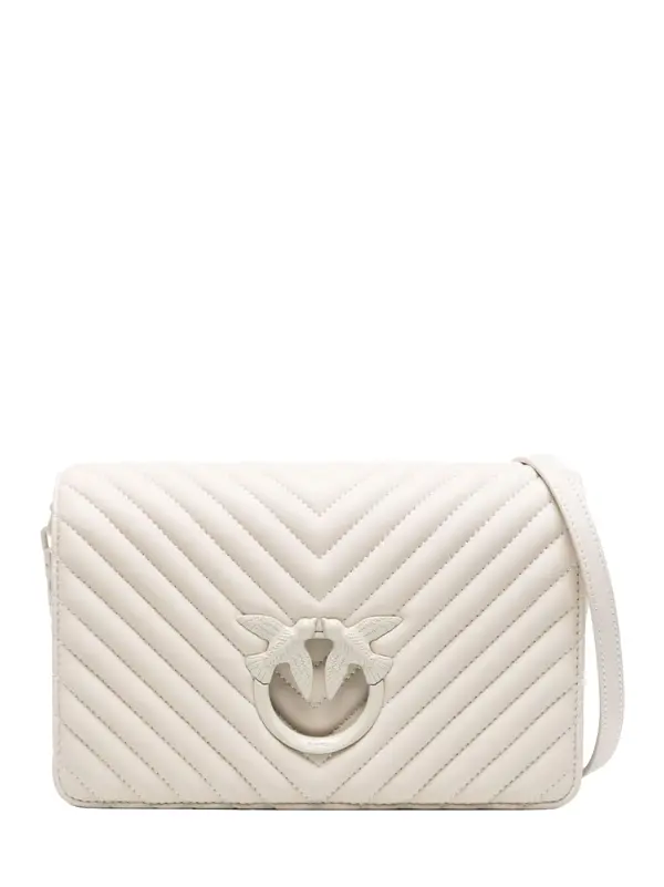 Pinko Love Click Classic Cross Body Bag - Neutrals