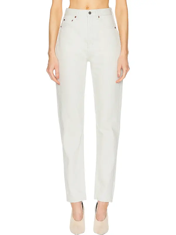Saint Laurent Straight Leg Slim Fit Jeans - Chalk White