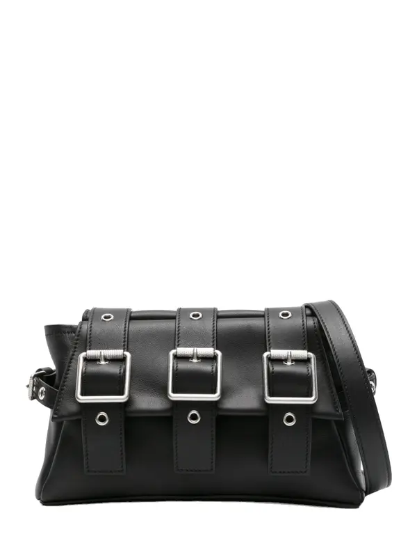 BIASIA Leather Crossbody Bag - Black