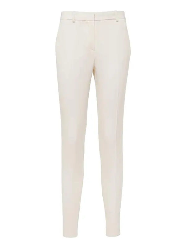 Versace High-rise Slim Pants - White