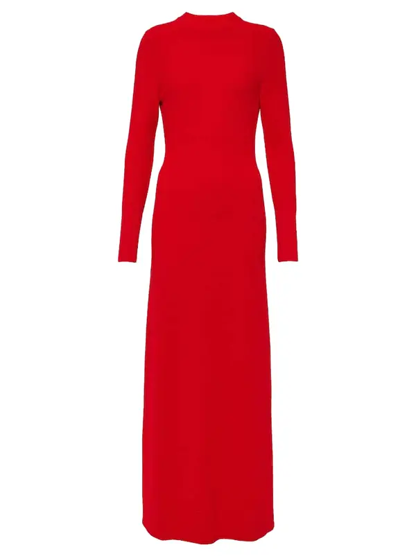 Proenza Schouler Lara Cutout Bouclé Maxi Dress - Red