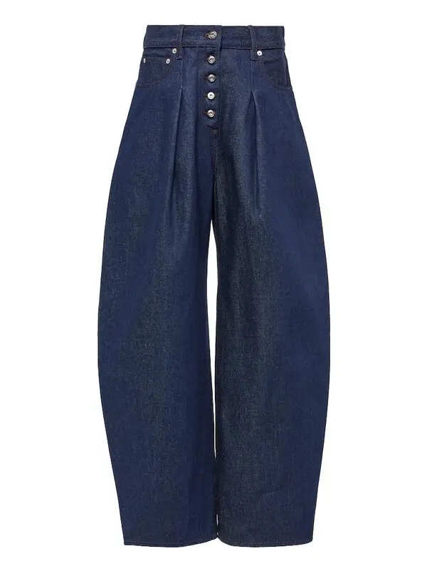 Jacquemus Ovalo High-rise Wide-leg Jeans - Blue