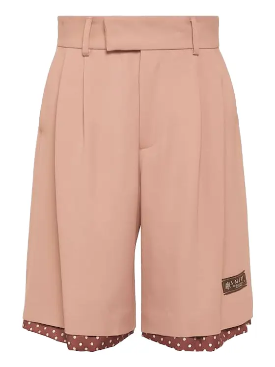 Amiri Layered High-rise Shorts - Pink