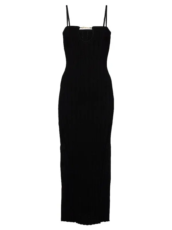 Jacquemus La Robe Sierra Midi Dress - Black