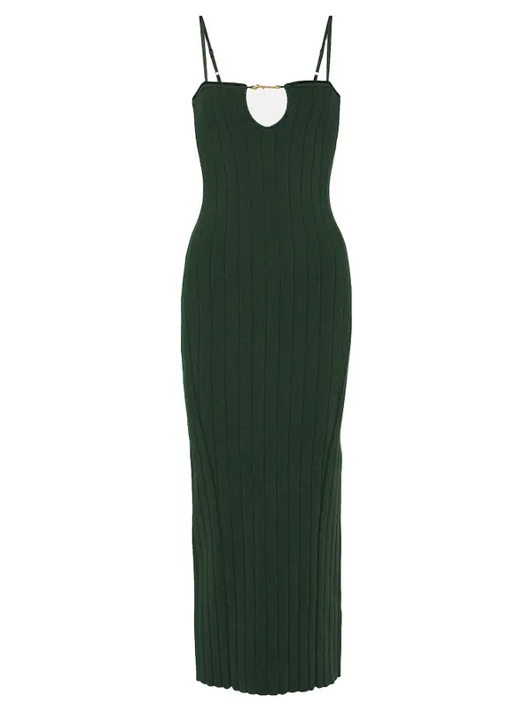 Jacquemus La Robe Sierra Bretelles Midi Dress - Green