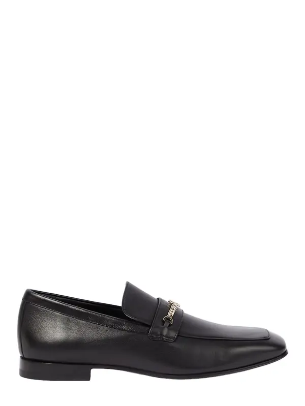 CHRISTIAN LOUBOUTIN Mj Moc Leather Loafers - Black