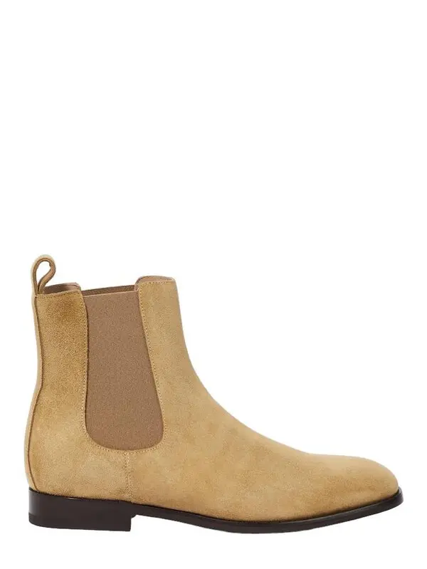 Manolo Blahnik Delsa Chelsea Boots - Beige