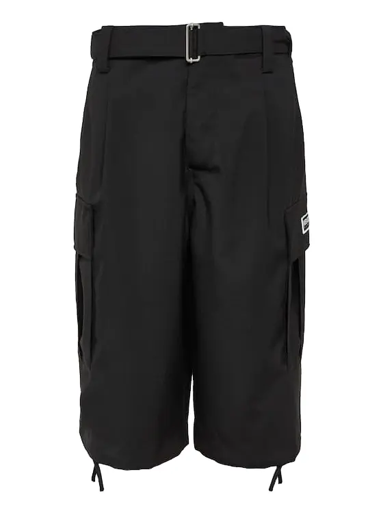 Kenzo Virgin Wool Cargo Shorts - Black