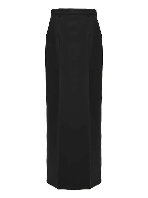 Valentino Garavani Wool-blend Maxi Skirt - Black