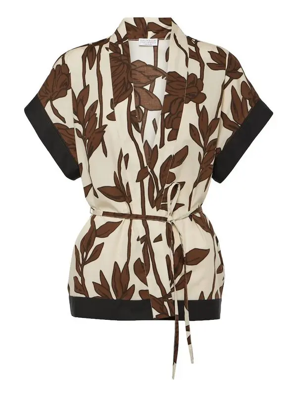 Brunello Cucinelli Floral Cotton Shirt - Multicoloured