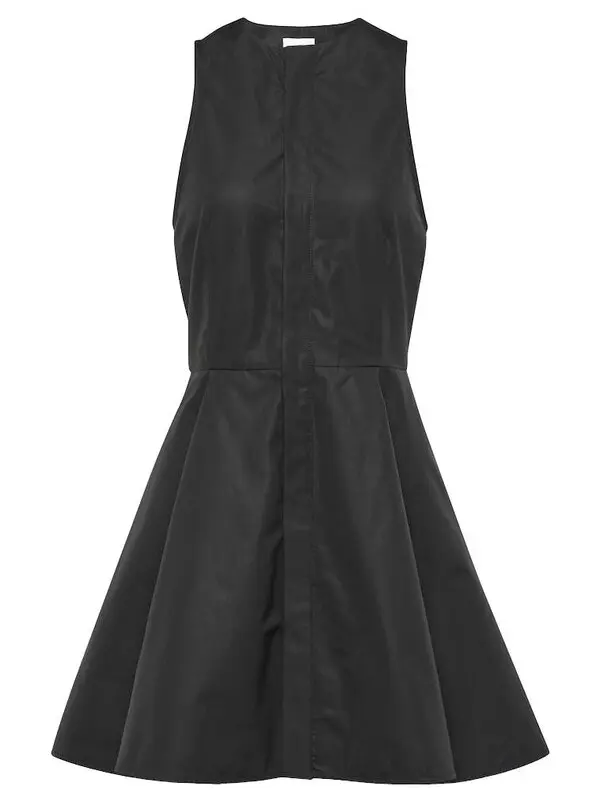 AMI Paris Godet Cotton Poplin Shirt Dress - Black
