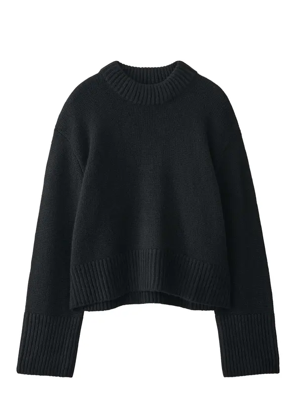 LISA YANG STORE Sony Crewneck Cashmere Sweater - Black
