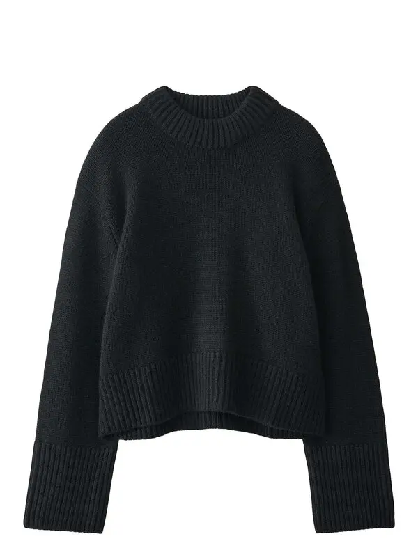 LISA YANG Sony Crewneck Cashmere Sweater - Black