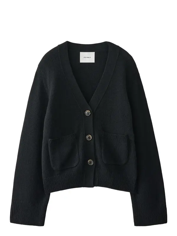 LISA YANG STORE The Danni Cashmere Cardigan - Black