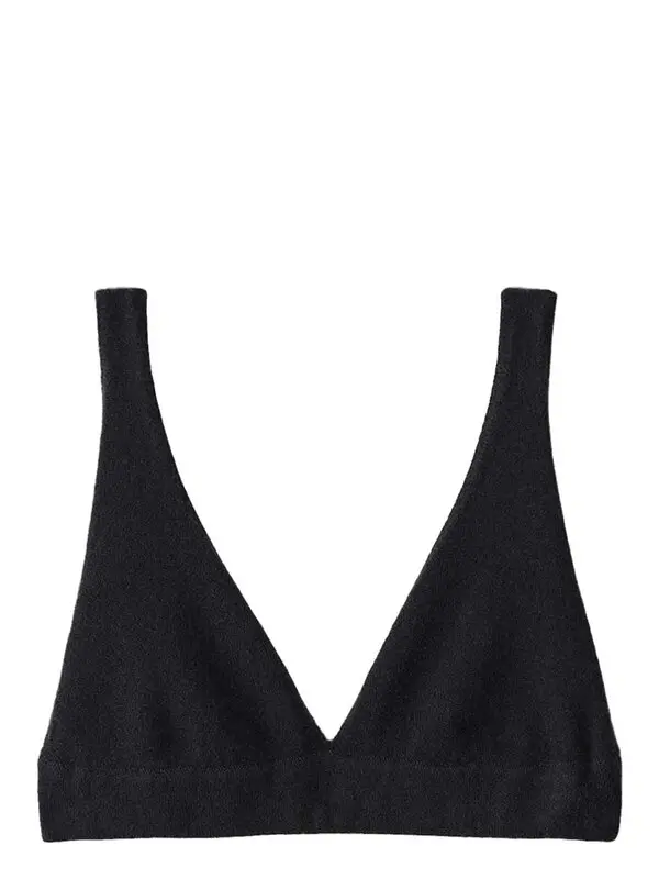 LISA YANG STORE Capucine Knitted Bralette - Black