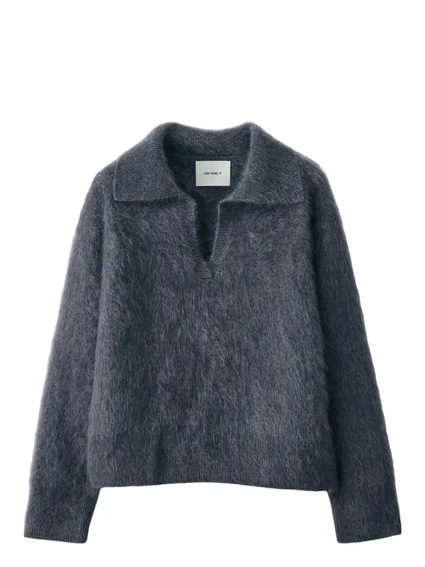 LISA YANG Kerry Open Collar Sweater - Brushed