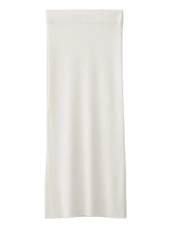 LISA YANG STORE Ronja Ribbed Cashmere Skirt - Ivory