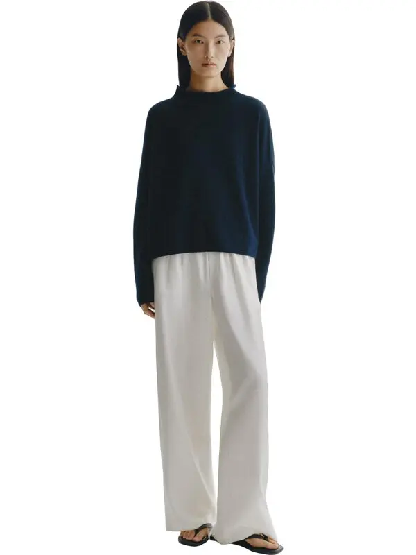 LISA YANG Sandy Cashmere Sweater - Navy