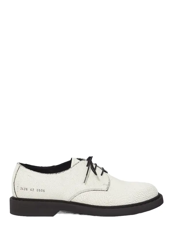 COMMON PROJECTS Cracked Leather Derby Shoes - White