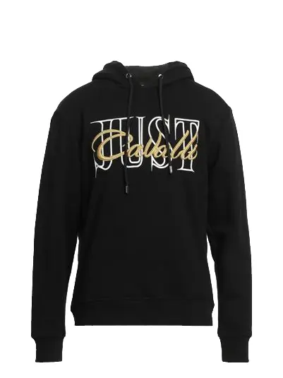 Just Cavalli Cotton French Terry Embroidered Logo Sweatshirt - Black