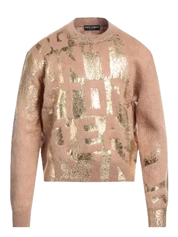 Dolce & Gabbana Sweater In Mohair, Wool, And Polyamide - Camel
