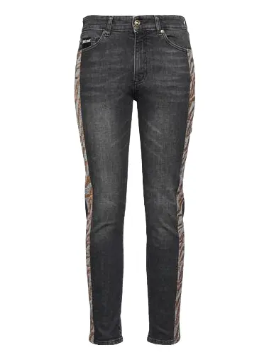 Just Cavalli Skinny Jeans With Appliqués - Black