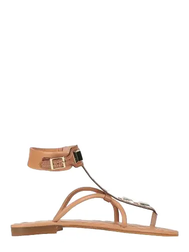 VIA DELLE VILLE Thong Sandal - Brown