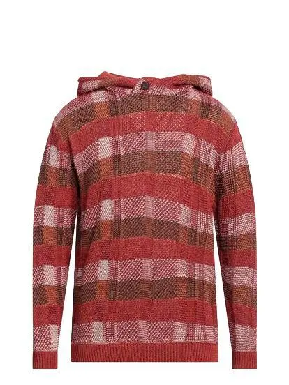 Emporio Armani Checked Hooded Sweater - Orange
