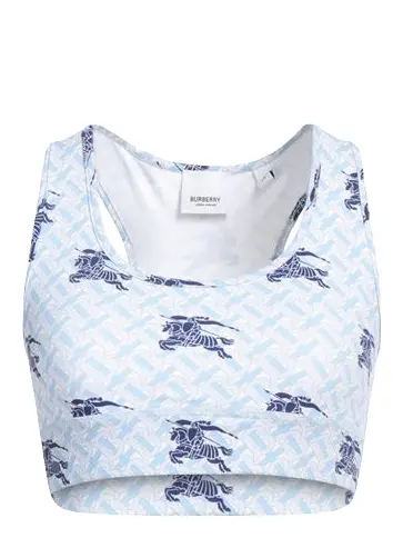 Burberry Logo Print Crop Top - Blue