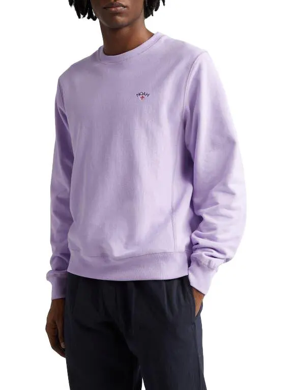 NOAH Classic Cotton French Terry Crewneck Sweatshirt - Lilac Breeze