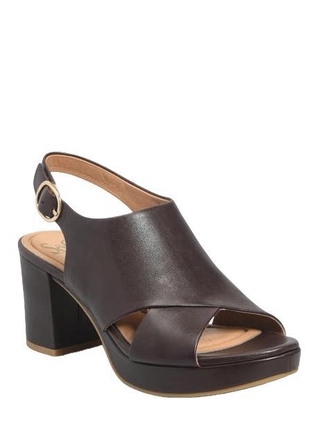 SOFFT Liv Slingback Platform Sandal - Chocolate