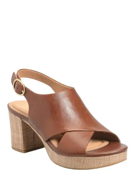 SOFFT Liv Slingback Platform Sandal - Golden Brown
