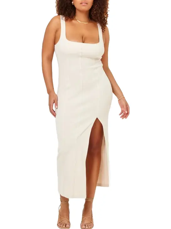 L*Space Ribbed Cover-up Dress - Bone