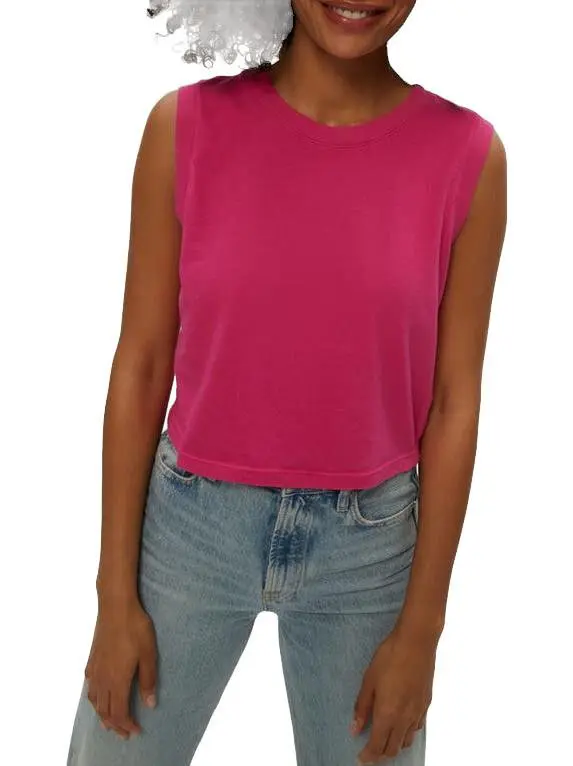 Michael Stars Johnnie Crewneck Tank - Pitaya