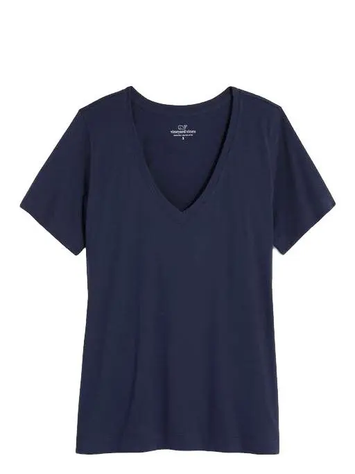 Vineyard Vines Clean Jersey V-neck T-shirt - Nautical Navy