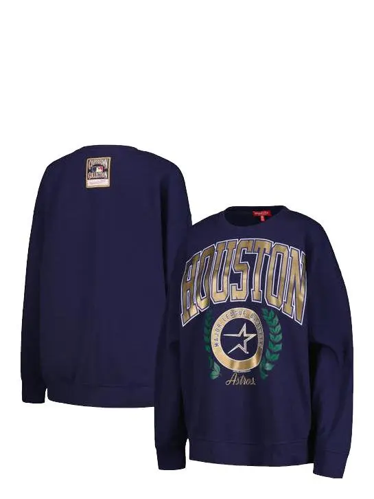 Mitchell & Ness Houston Astros Cooperstown Collection Logo Pullover Sweatshirt - Navy