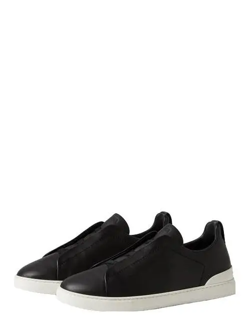 Zegna Triple Stitch™ Secondskin Low-top Sneakers - Black