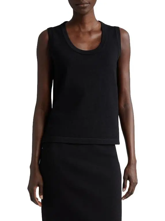 St. John Santiago Sleeveless Top - Black