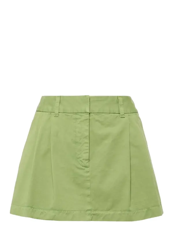 Stella McCartney Cotton Canvas Miniskirt - Green