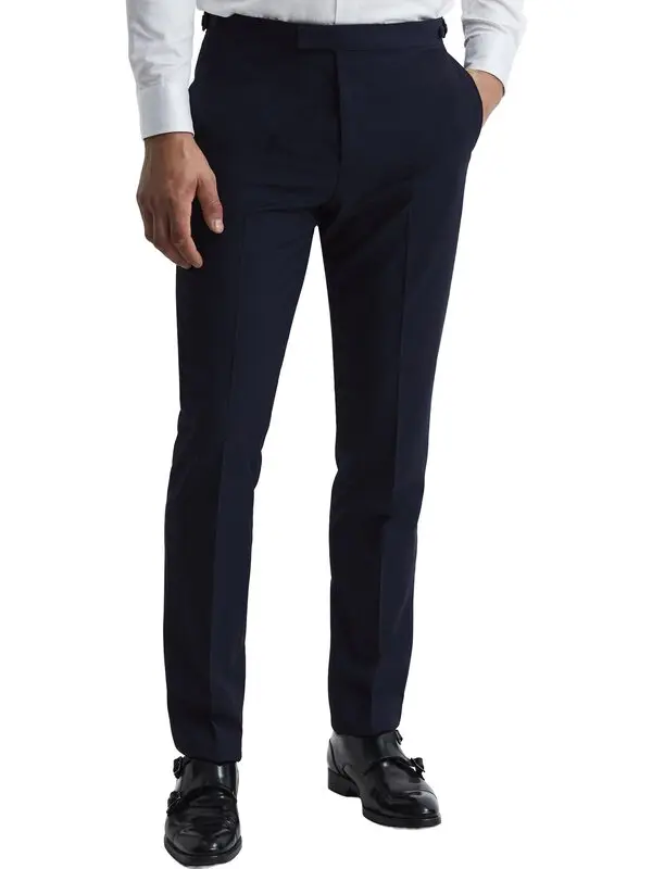 REISS Hope Modern Fit Travel Trousers - Navy