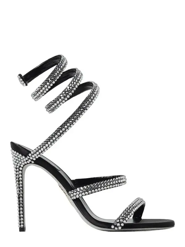 Rene Caovilla Embellished Stiletto Sandals - Silver