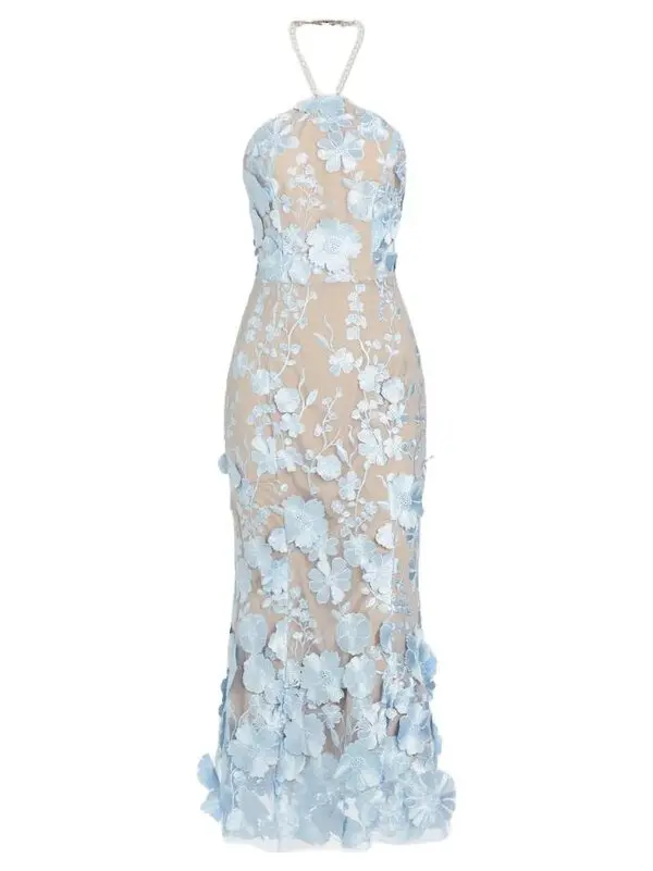 ELLIATT Jules Dress Floral Appliqué Midi-dress - Blue