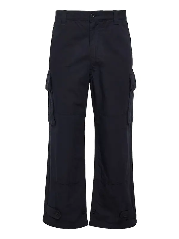 Comme Des Garçons Homme Cotton And Linen Cargo Pants - Blue